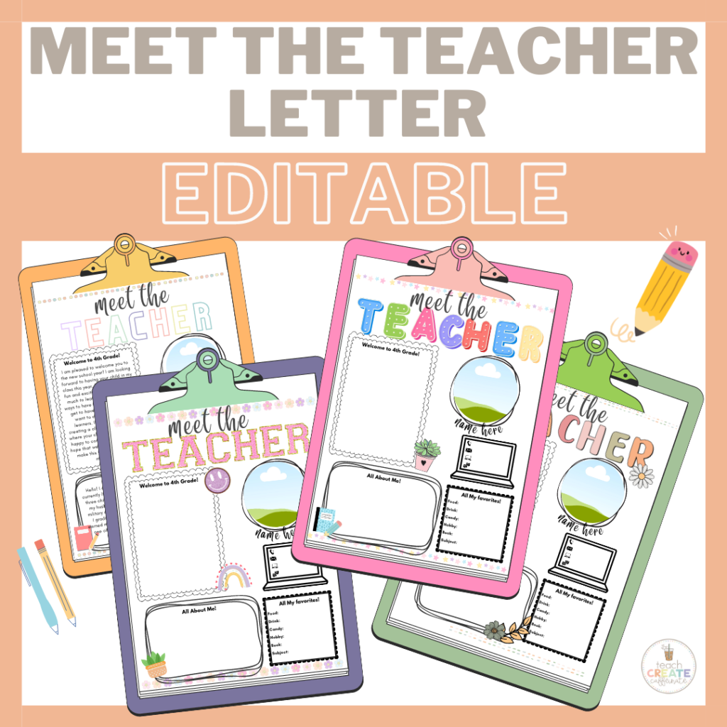 Editable Meet the Teacher Letter Introduction | Back to School - Teach ...